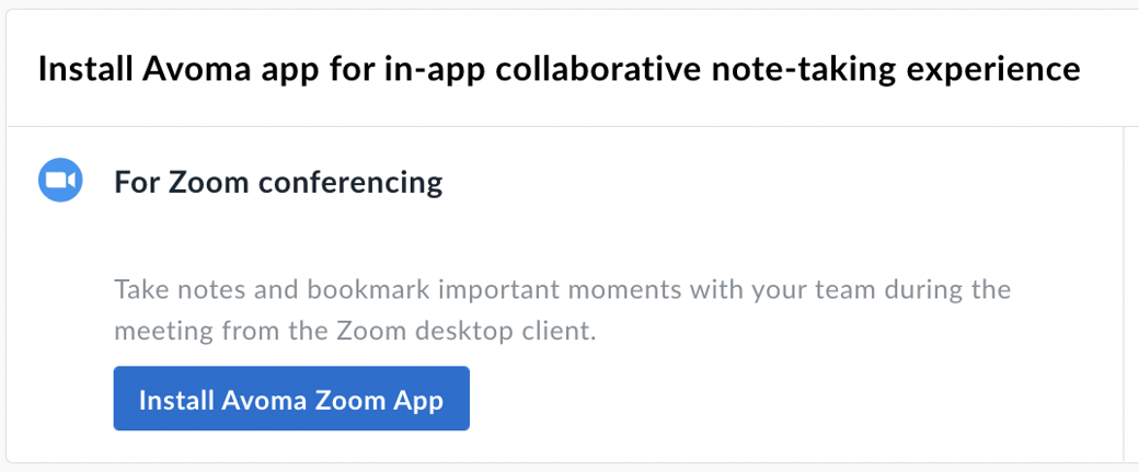 Avoma Integration with Zoom